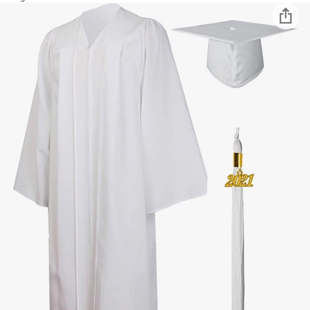 Oak Hall White Graduation Gown - Gem